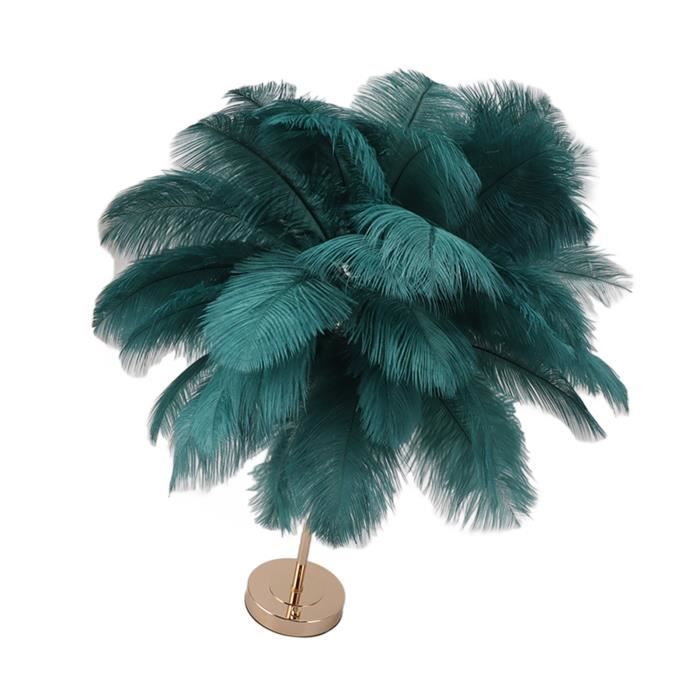 KEENSO Lampe de table en plumes d'autruche Lampe De Table En Plumes ...