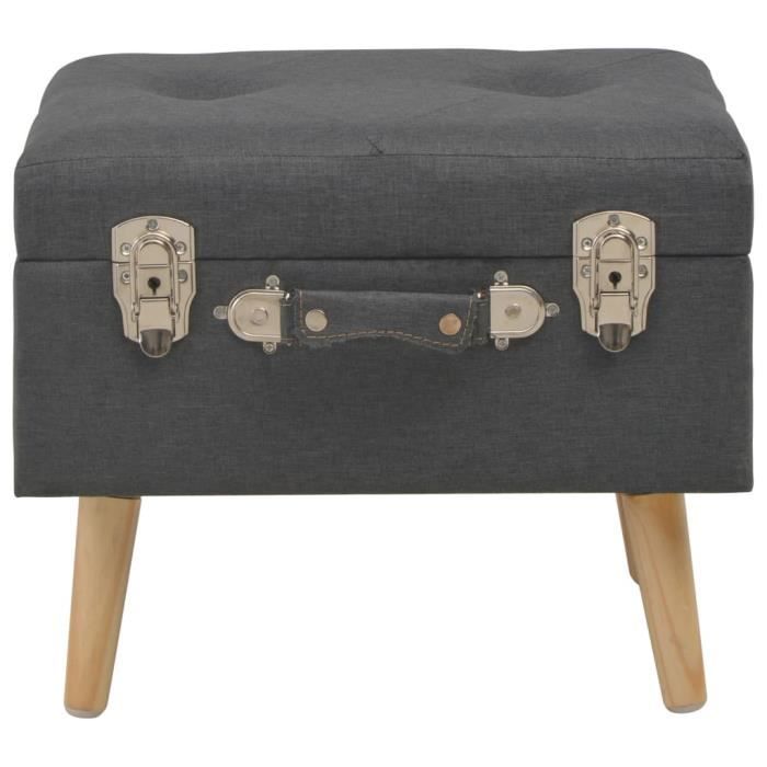 Tabourets de rangement 3 pcs Gris foncé Tissu Mothinessto LY4973 ...