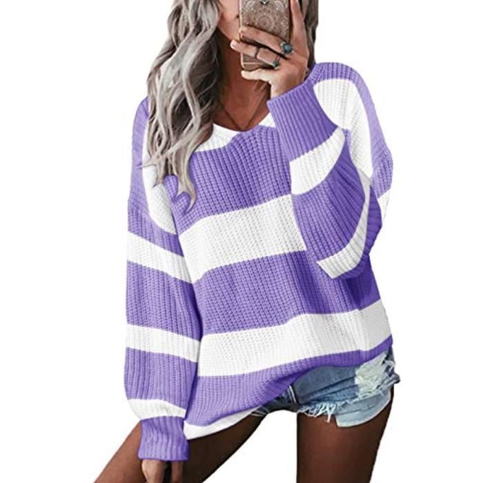 Vetements - Lingerie Pull Gilet Chandail Violet - Cdiscount Prêt-à-Porter