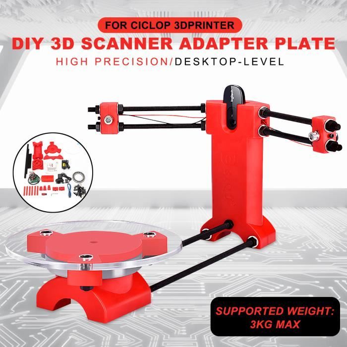 NEUFU Set Open Source DIY 3D Scanner Adaptateur Object Scaning Pr Ciclop 3D Imprimante ...