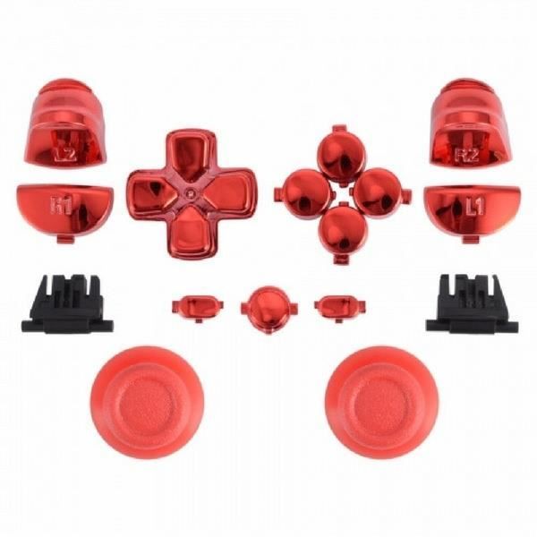 Kit Boutons Custom pour Manette PS4 - Rouge Chrome - Cdiscount Informatique
