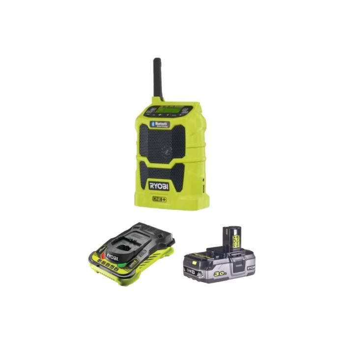 Pack RYOBI Radio bluetooth AM/FM 18V OnePlus R18R-0 - 1 Batterie 3.0Ah ...