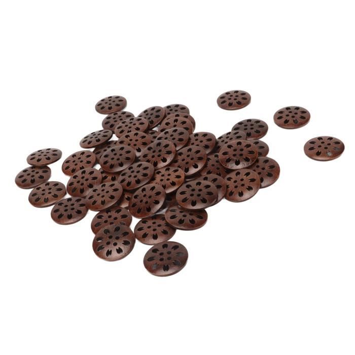 TMISHION Boutons de couture 50 Pcs Boutons en Bois Vintage Beaux ...