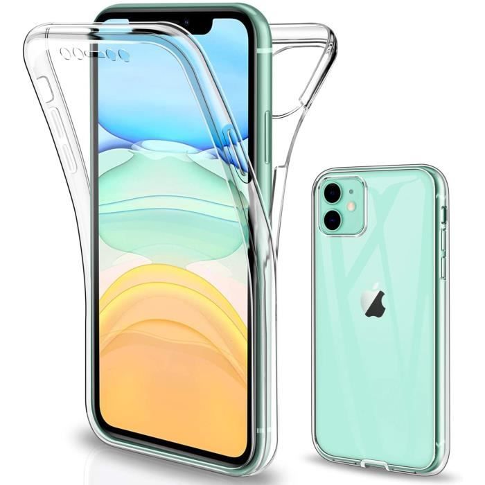 Coque iPhone 11 Avant + Arrière 360 Protection Intégrale Transparent ...