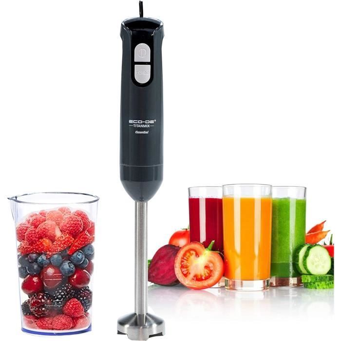 Ecode Mixeur À Main Titanmix Essential,Turbo, Mixeur À Tige, Double ...