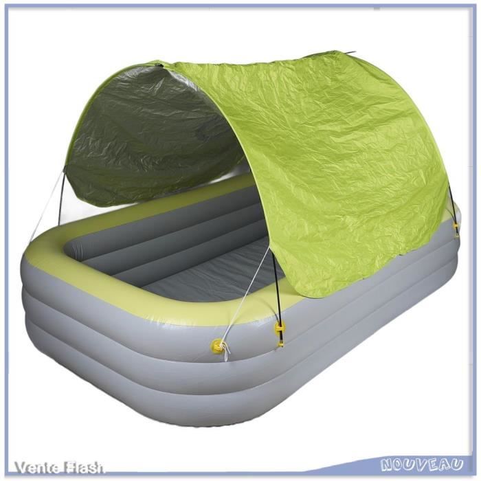 VGEBY Piscine Gonflable avec Toboggans et Auvent pour Famille - 2.6m ...