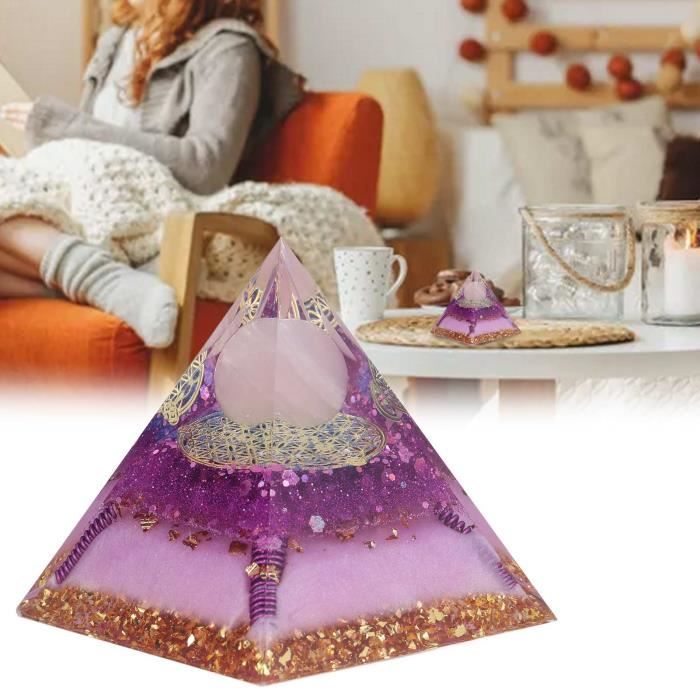 Pyramide d'Orgonite Crystal Drip Energy Pyramid, Orgonite Healing ...