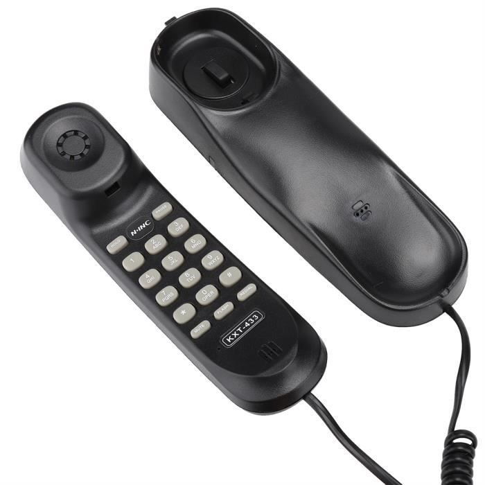 Téléphone sans identification de l'htel Mini téléphone mural KXT-433 sans identification de l ...