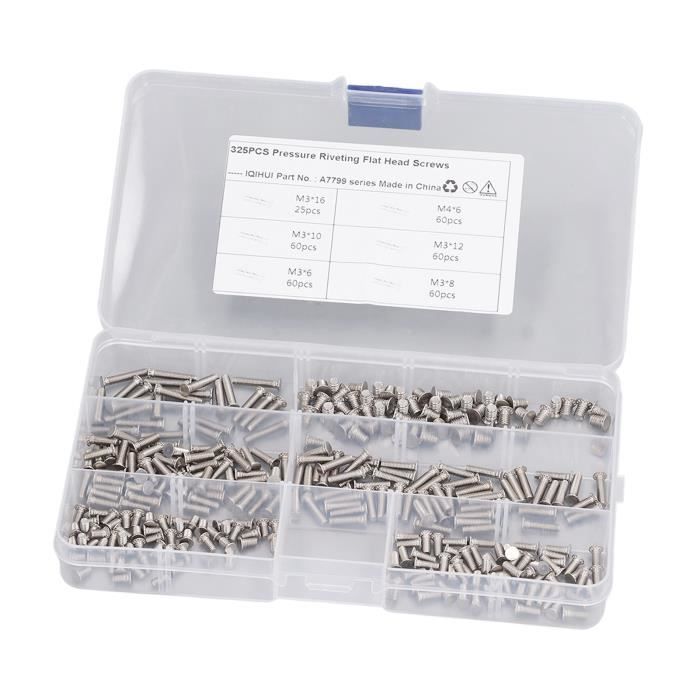 Vis de soudage par points - Inox - Kit de 325 vis - 6 types - Haute ...