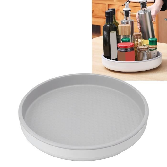 Support de plateau tournant de rangement - OMABETA - Noir et Gris ...