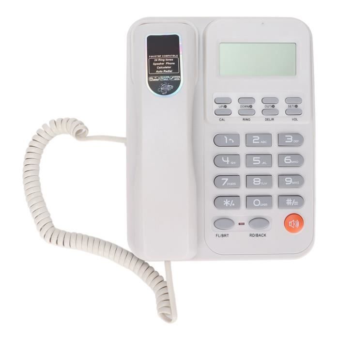 SURENHAP Téléphone fixe de bureau KX‑T2026CID Téléphone de Bureau ...