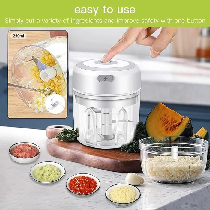 Mini Hachoir Électrique Hachoir À Viande Sans Fil Hachoir Alimentaire ...