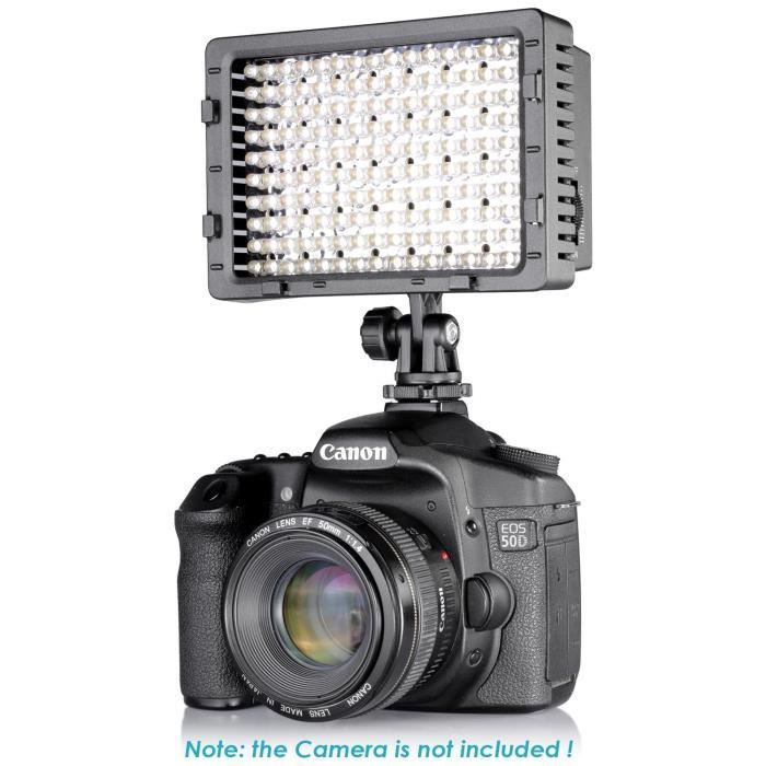 160 LED Flash Caméra Vidéo Lampe LED Pro Eclairage - Cdiscount Appareil ...