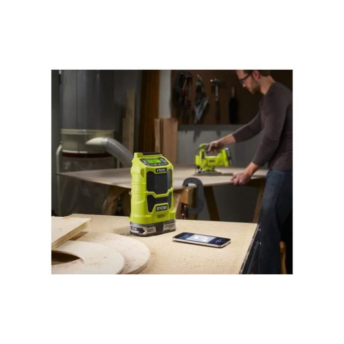 Pack RYOBI Radio bluetooth AM/FM 18V OnePlus R18R-0 - 1 Batterie 3.0Ah ...