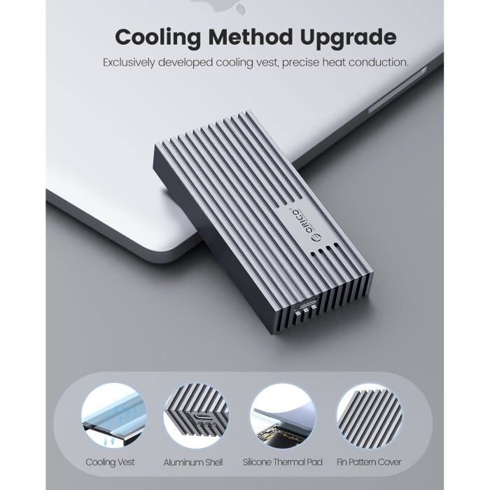 Boîtier Ssd Nvme M.2 40Gbps Usb-C Pcie3.0X4 Adaptateur Thunderbolt 2800 ...