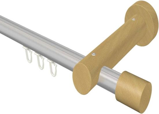 Tringle à Rideau intérieure Ø 20 mm, 1 Voie, Type Capuchon, Aluminium ...