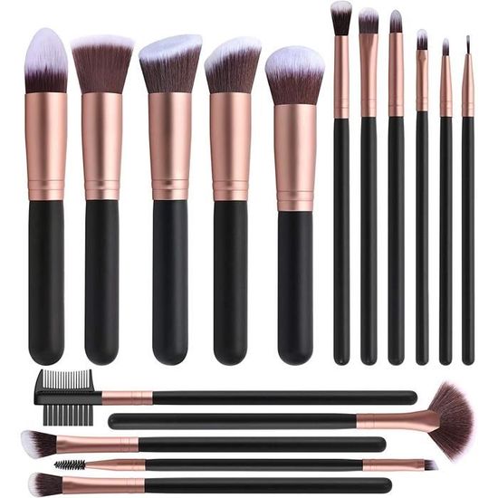 Set De Pinceau Maquillage - 16 Pièces Pinceaux Professionnel Cosmétique Kit Ensemble Les Yeux ...