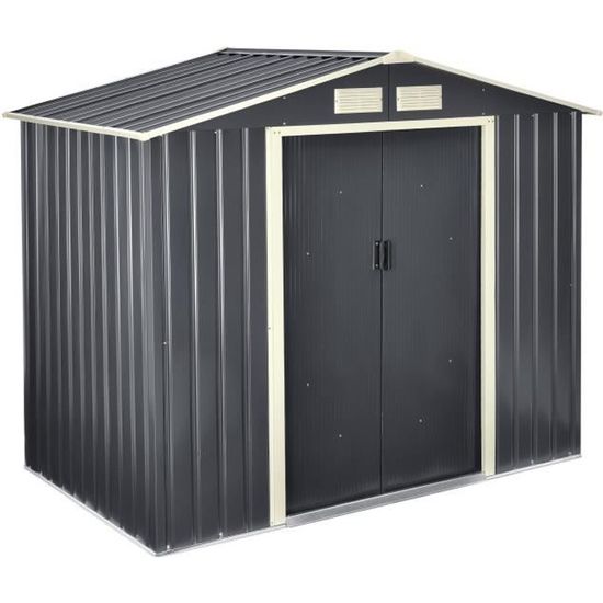 Abri de Jardin 4 m³ Robuste Cabane de Stockage Extérieur Cabane à ...