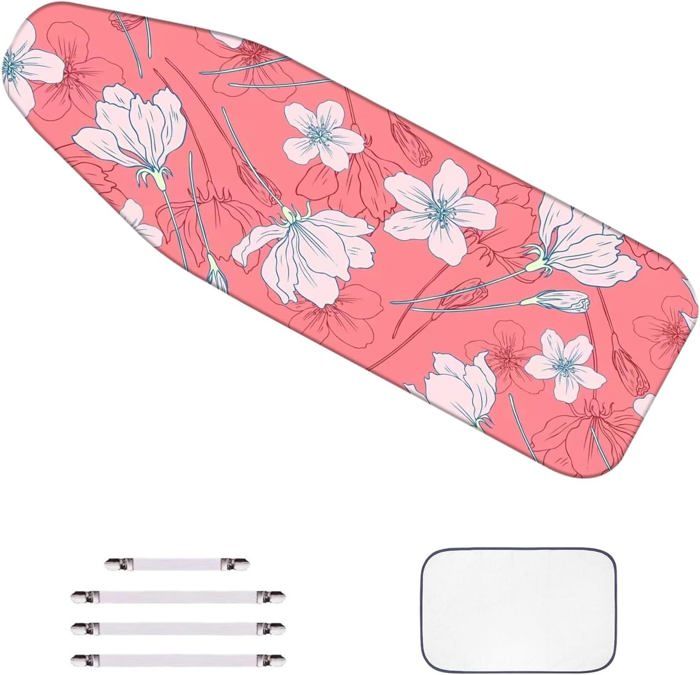 Extra Épaisse - Housse De Table À Repasser - 2 Couches, Coton - Rose ...