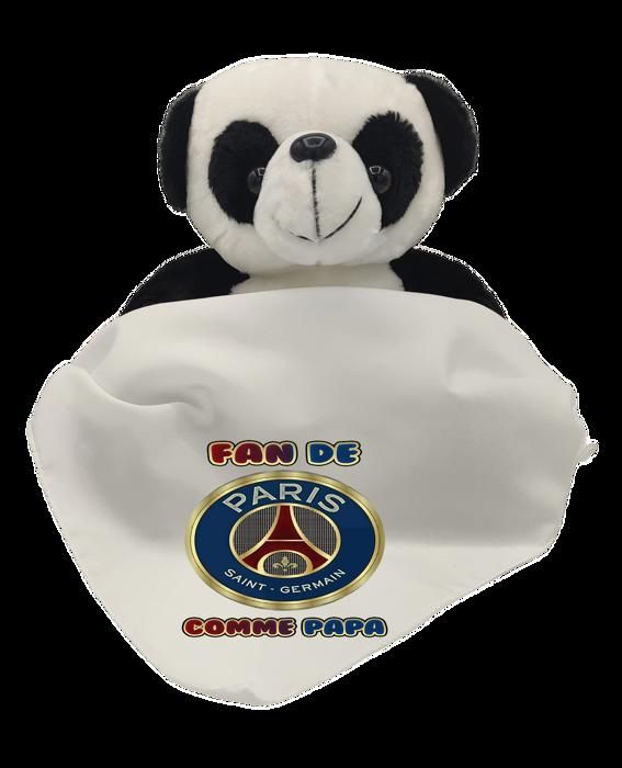 Peluche - PSG - Panda - 21 cm - Personnalisable - Attache sucette ...