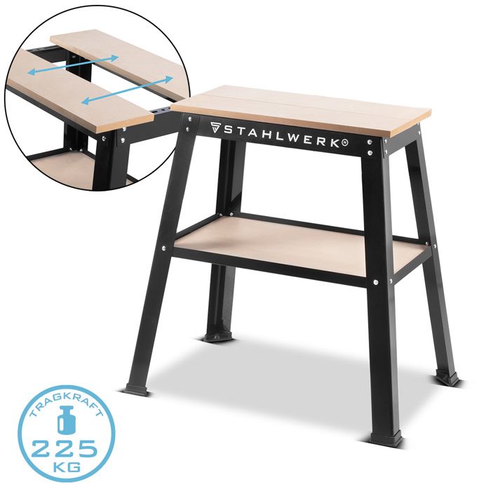 STAHLWERK Support de machine universel 225 kg Table de machine Support ...