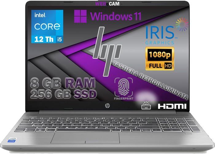 250 G9,Pc Portable Laptop Notebook,Silver,I5-1235U,Ram 8 Go Ddr4,Ssd M2 ...