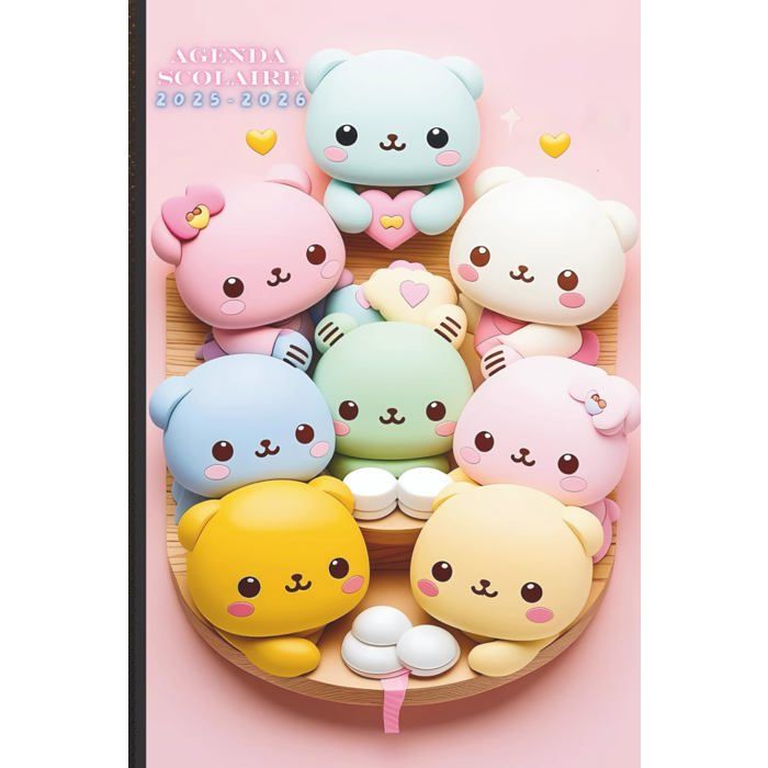 Agenda Scolaire 2025 2026 Kawaii Planner Journal Mignon pour Fille ...