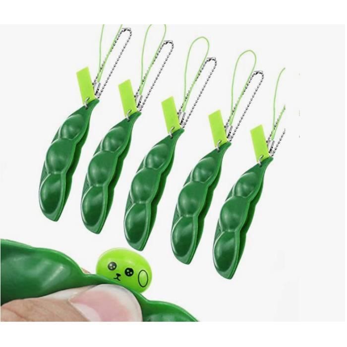 Porte-clés, paquet de5porte-clés Squishy Bean Squishy pour enfanty pour ...