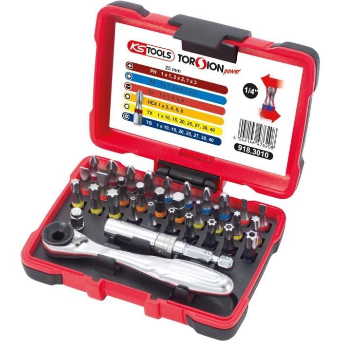 918.3010 Coffret de 32 embouts de vissage 1-4'' à code couleur TORSIONpower[480] - Cdiscount ...