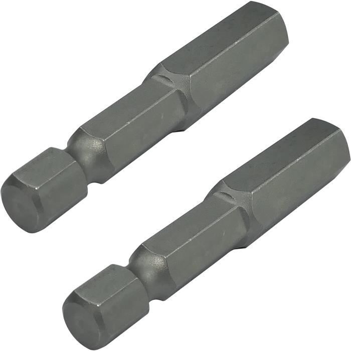 C50086 - Lot De 2 Embouts De Vissage Allongé Hexagonal 1-4'' (6.3Mm) 8Mm - 50Mm Pour Vis À ...