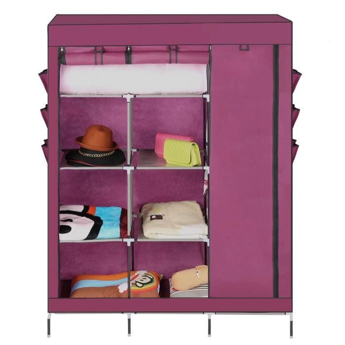 Tissu garde-robe Armoire penderie rangement placard Portable ...