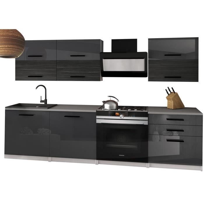 AVALON - Cuisine complète L180 cm - Cuisine droite 6 pcs - Plan de ...