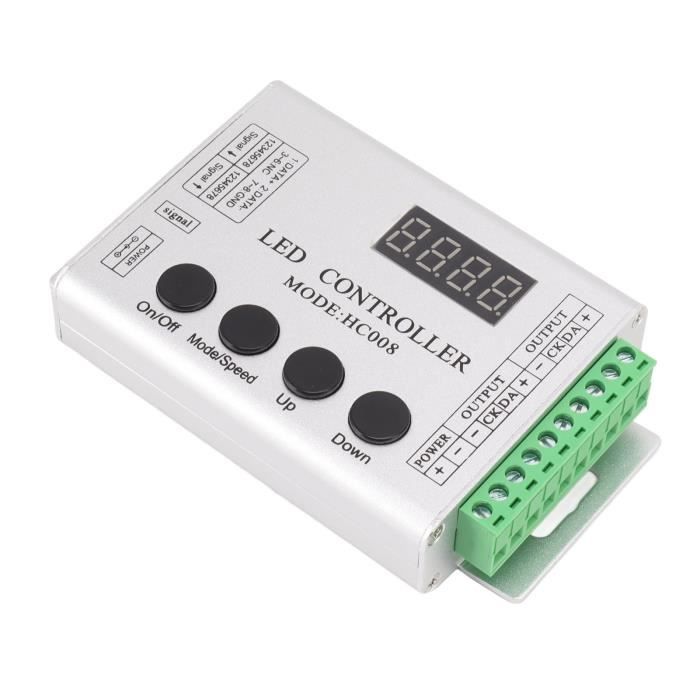 HURRISE Contrôleur LED RVB Contrôleur de bande lumineuse de signal SPI ... HURRISE Contrôleur LED RVB Contrôleur de bande lumineuse de signal SPI ...