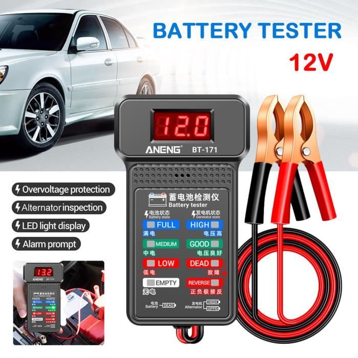12V Testeur de batterie de voiture 100-2000CCA, testeur de charge de ...