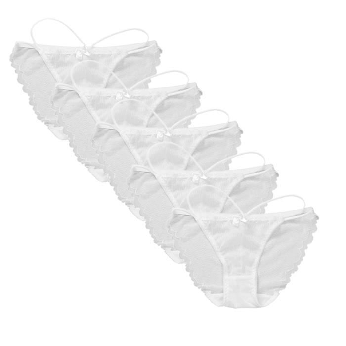 String Tanga pour Femme Caleçon en coton à mailles creuses sexy en ...