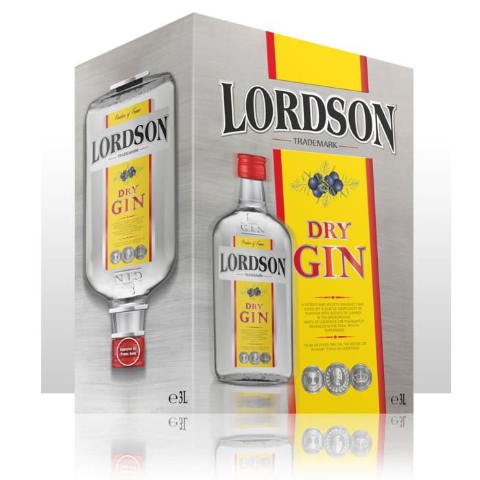 Gin Lordson 3 Litres Bib 37.5° - La cave Cdiscount