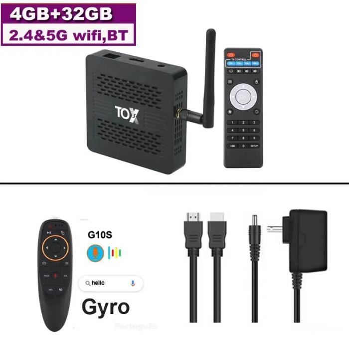 TOBERY-Smart TV Box Android 11,Amlogic S905tage,4K HDR,4 Go,32 Go,2 Go,16 Go,2.4G,5G,Wifi,BT4.1 ...