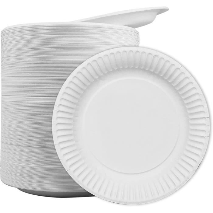 Lot De 100 Assiettes Jetables