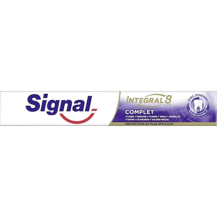 Integral 8 Dentifrice Formule Antibactérienne Au Pro-Time Zinc ...