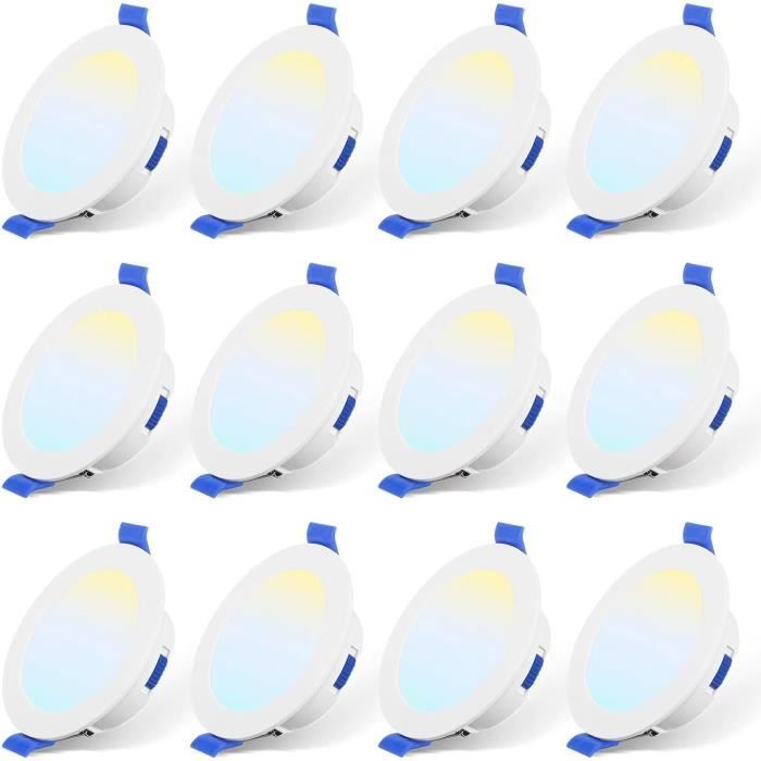Spot Led Encastrable 230V Plat Spots Led 6W Ip44 Encastrables Salle De Bain Spots De Plafond ...
