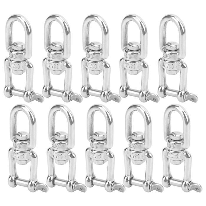YOSOO manille à crochet pivotant 10 Pcs Rotatif Snap En Acier ...