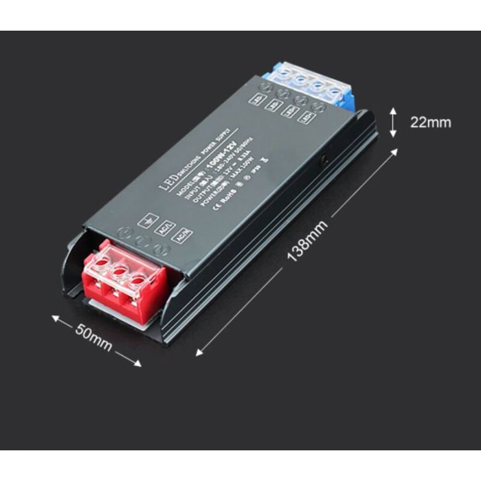 Transformateur 220V 24V LED Driver 100W Ultra Mince Transfo 4,16A ...