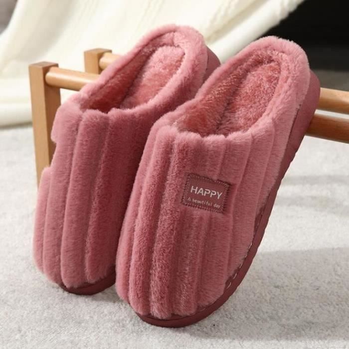 CHAUSSON - PANTOUFLE - BABOUCHE Pantoufle Hiver Femme Mode ...