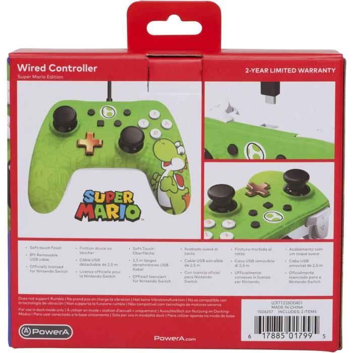 Manette Filaire Pour Nintendo Switch De - Yoshi[J1022] - Cdiscount ...