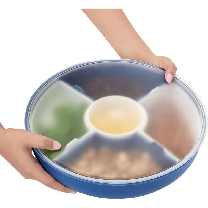 Plateau Compartiment de Service Rond avec Couvercle - 28,5 cm 5 ...