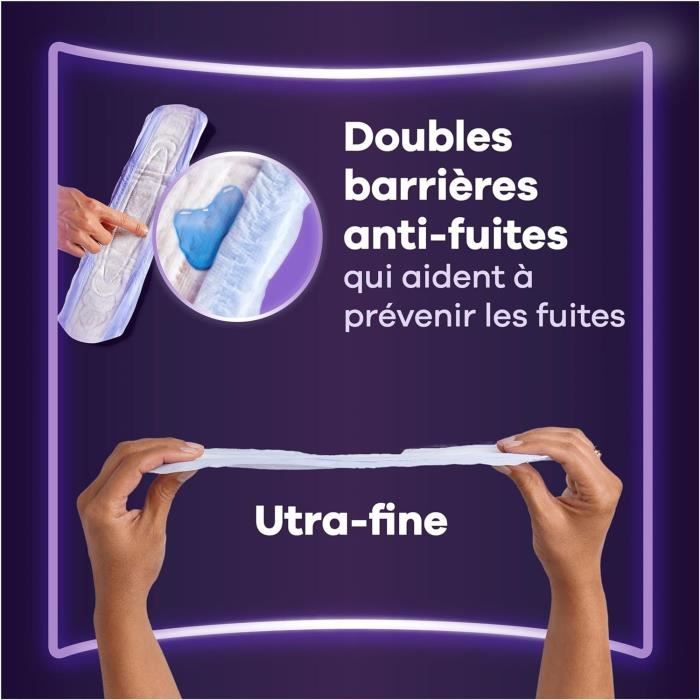 Discreet Serviettes Pour Fuites Urinaires Femmes Ultimate Nuit 12 ...