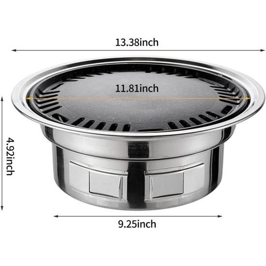 Ehskzjh Barbecue Grill Multifonctionnel 13 Pouces, Barbecue Charbon De ...