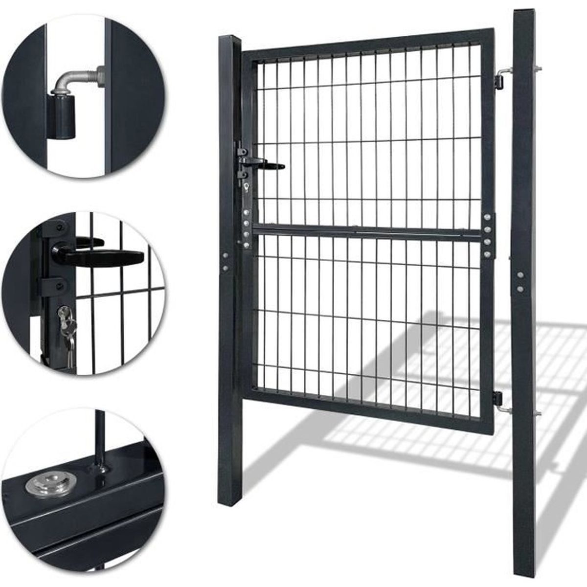 YRHOME Porte de jardin Portail de jardin Porte de clôture Portail de ...