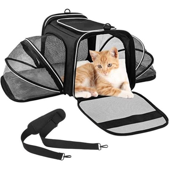 Sac Transport Chat Chien Extensible, Caisse de Transport Chat en Maille ...