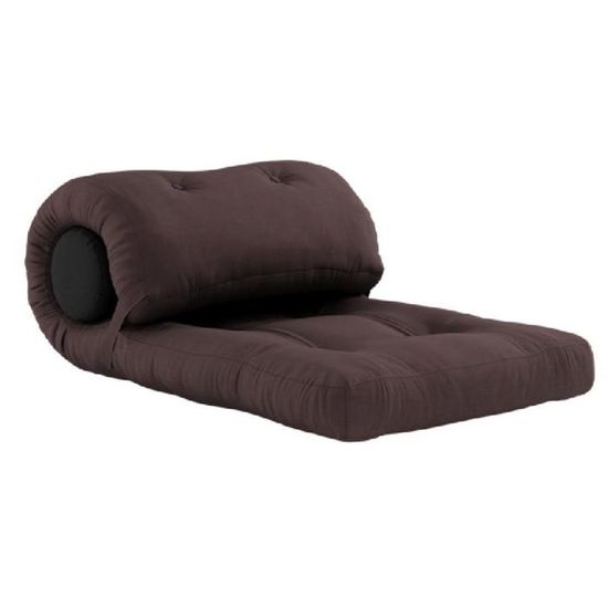 Fauteuil futon convertible - INSIDE 75 - WRAP - Marron - Tissu - 1 ...